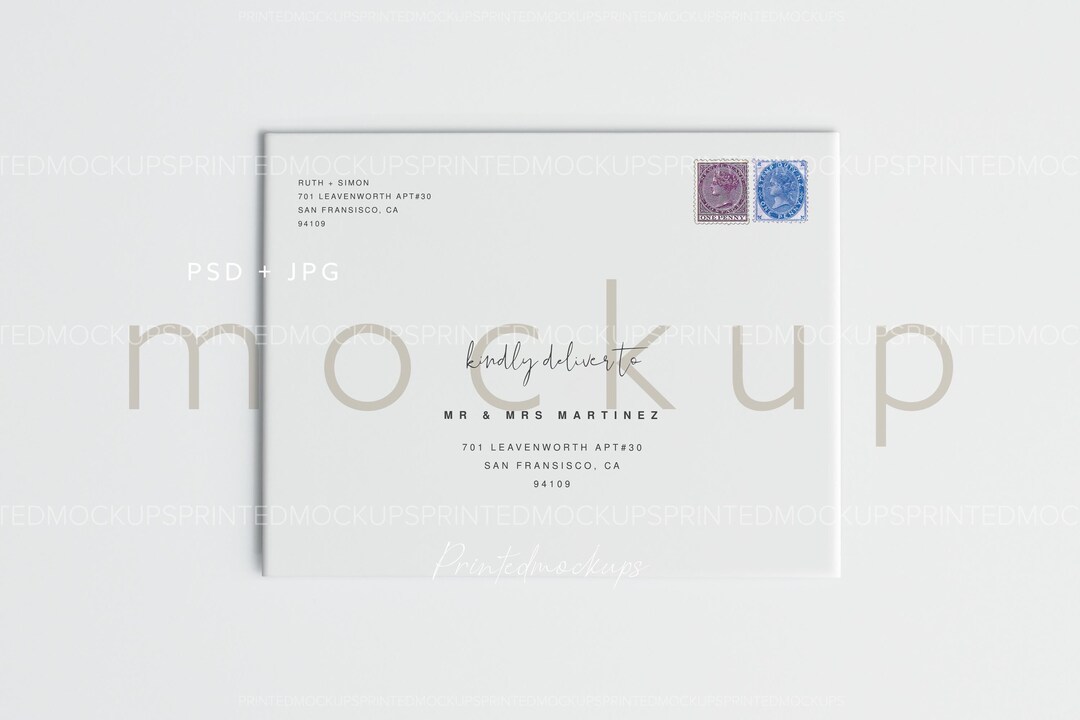 3.5x5 Envelope Mock Up, Flat Lay Envelope Mockup, Envelope Address ...