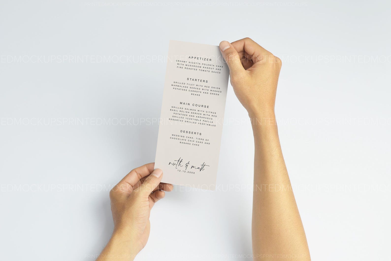 4x9 Menu Card Mockup, Hand Holding Mockup (PSD, JPEG) - Etsy