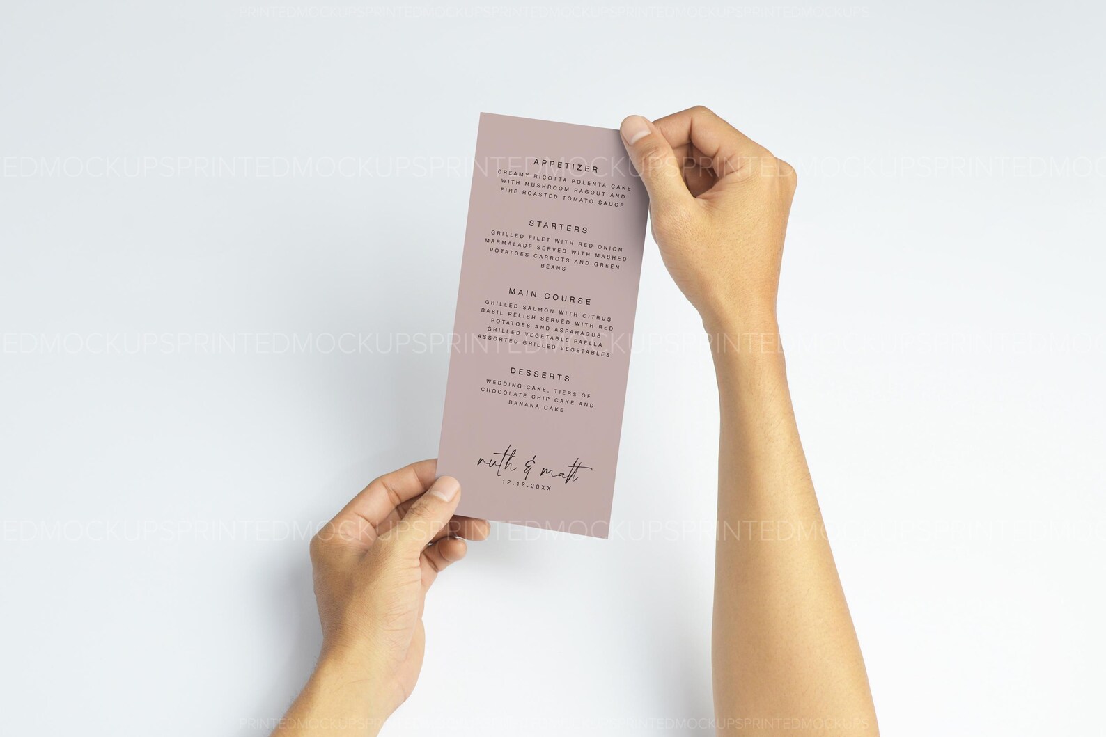 4x9 Menu Card Mockup, Hand Holding Mockup (PSD, JPEG) - Etsy