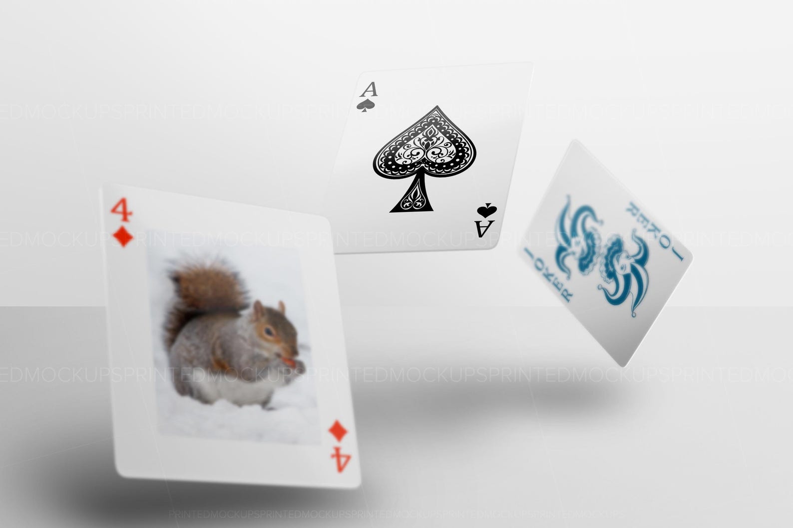 Playing Card Mockup: Custom Design Template (PSD, PNG, JPEG Digital ...