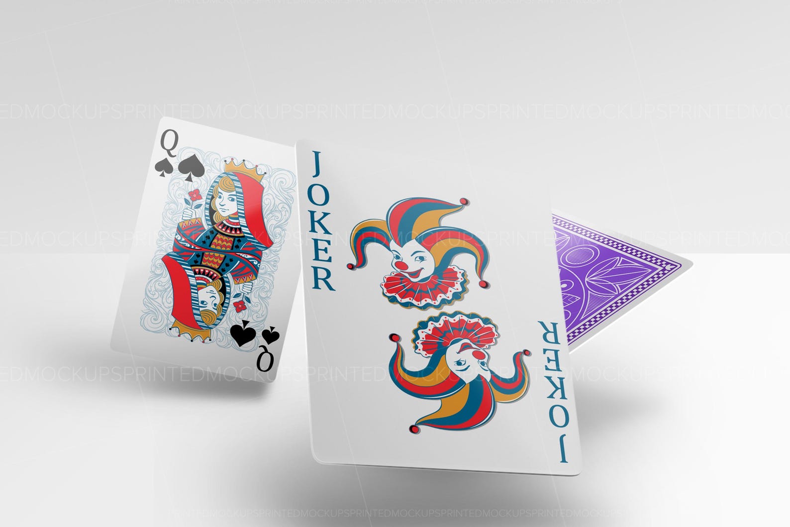 Poker Card Mockup: 2.5x3.5" Three-card Layout, Wedding Alternative ...