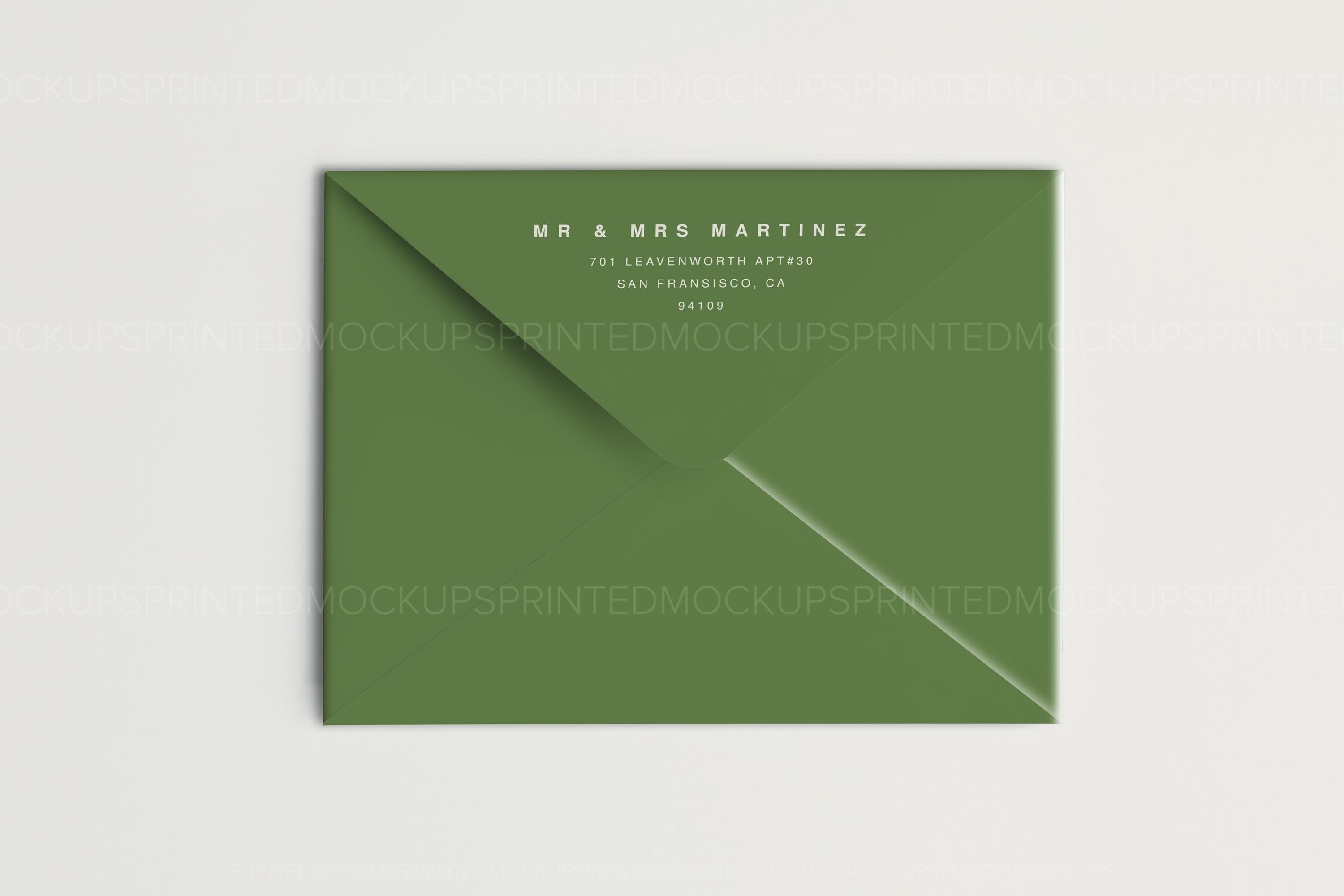 Custom Envelope Mockup, Back Envelope Mockup, Printable Envelope Mockup ...