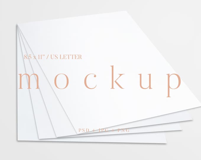 Paper Stack US Letter Mockup | Transparent Background PNG | Paper ...