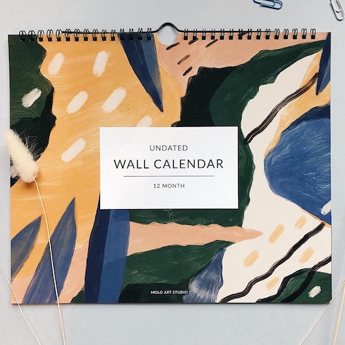 Undated Wall Calendar Year Calendar Undated Planner - Etsy