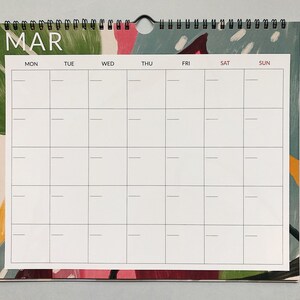 Undated Wall Calendar, Year Calendar, Undated Planner, Perpetual ...