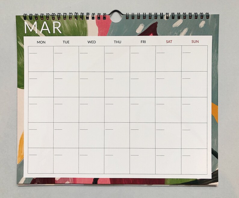 Undated Wall Calendar Year Calendar Undated Planner - Etsy