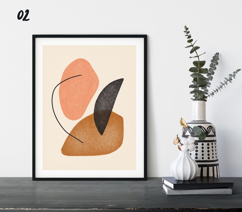 Set of 2 Abstract Prints Modern Art Abstract Poster Set of - Etsy