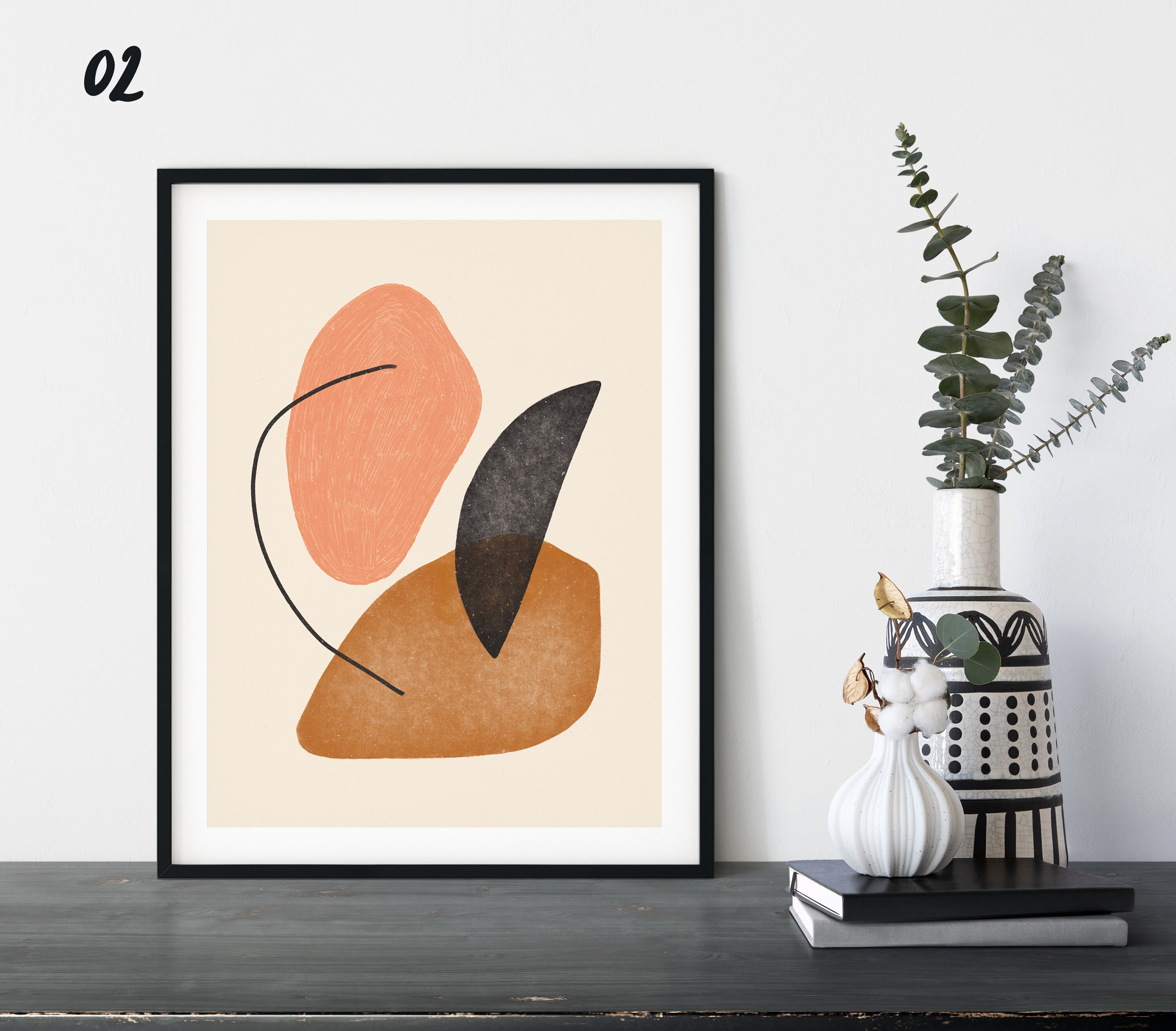 Set of 2 Abstract Prints Modern Art Abstract Poster Set of - Etsy