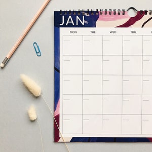 Undated Wall Calendar, Year Calendar, Undated Planner, Perpetual ...