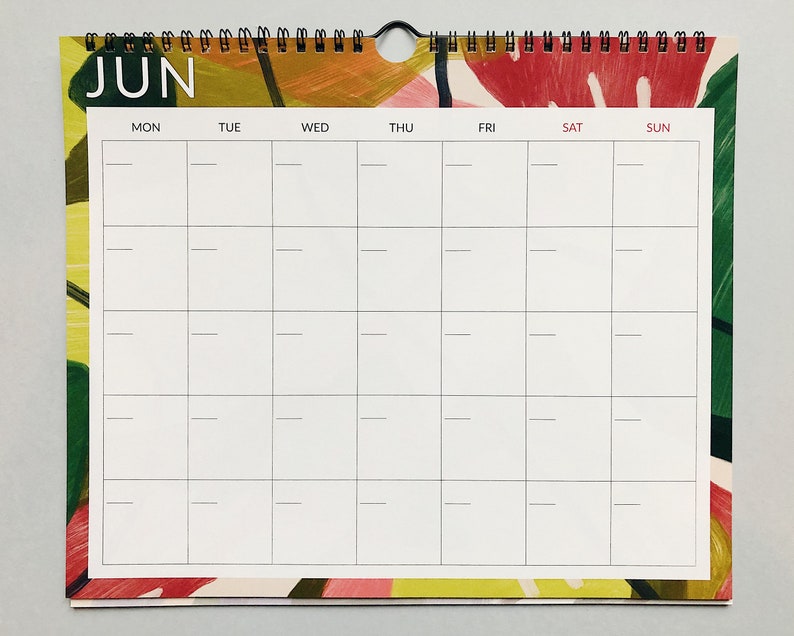 Undated Wall Calendar Year Calendar Undated Planner - Etsy