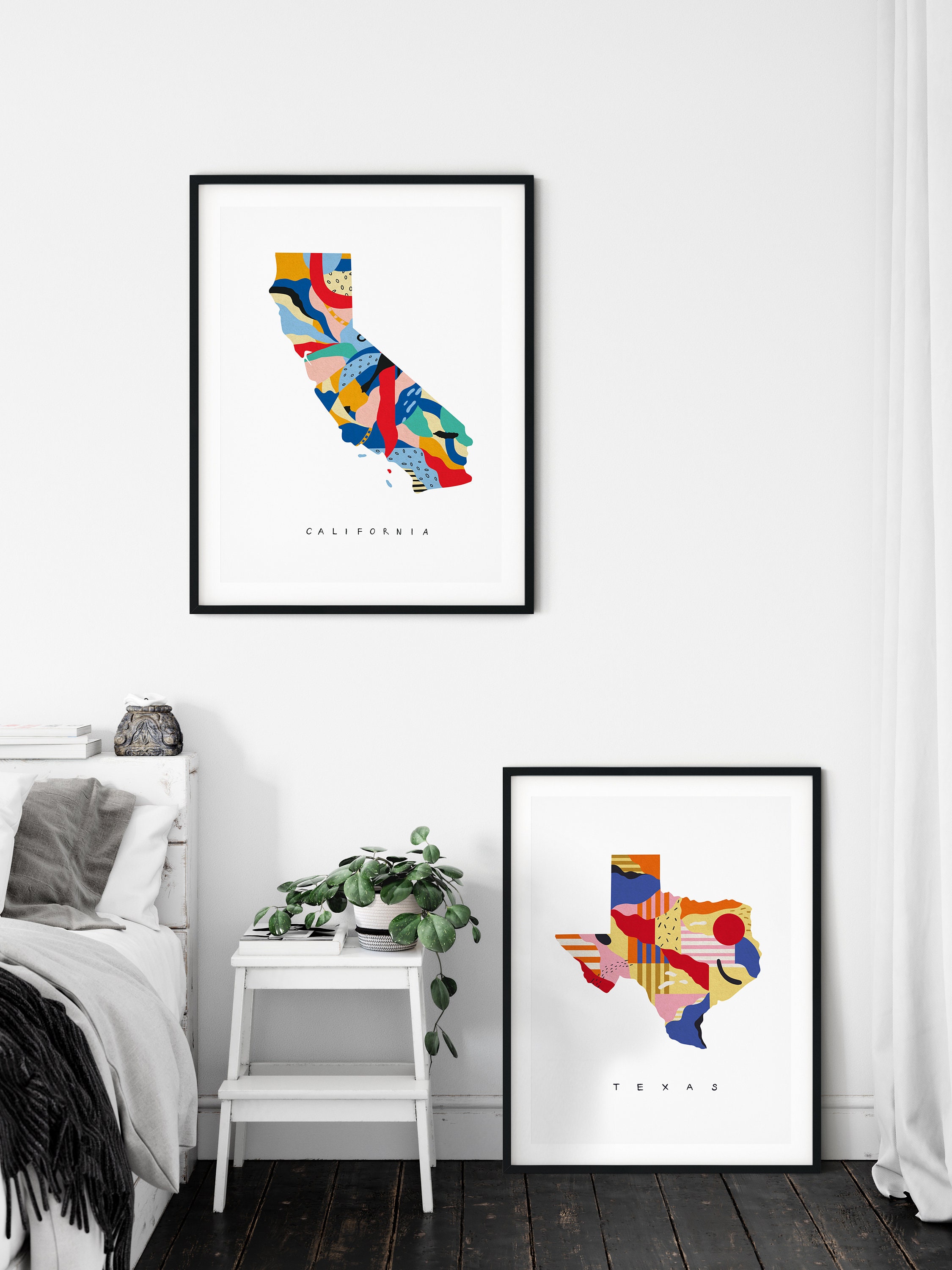 Custom Map Illustration Personalized Map Poster Personalized | Etsy