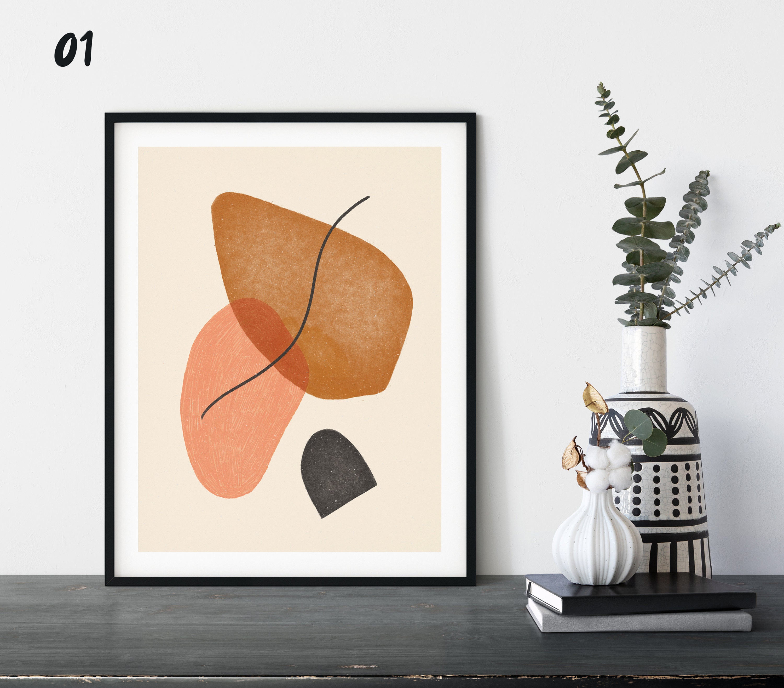 Set of 2 Abstract Prints Modern Art Abstract Poster Set of - Etsy