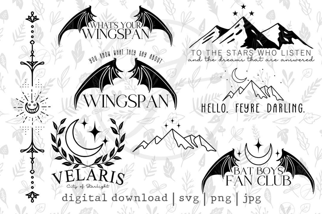 ACOTAR Bundle SVG PNG Digital Download Instant Download - Etsy UK
