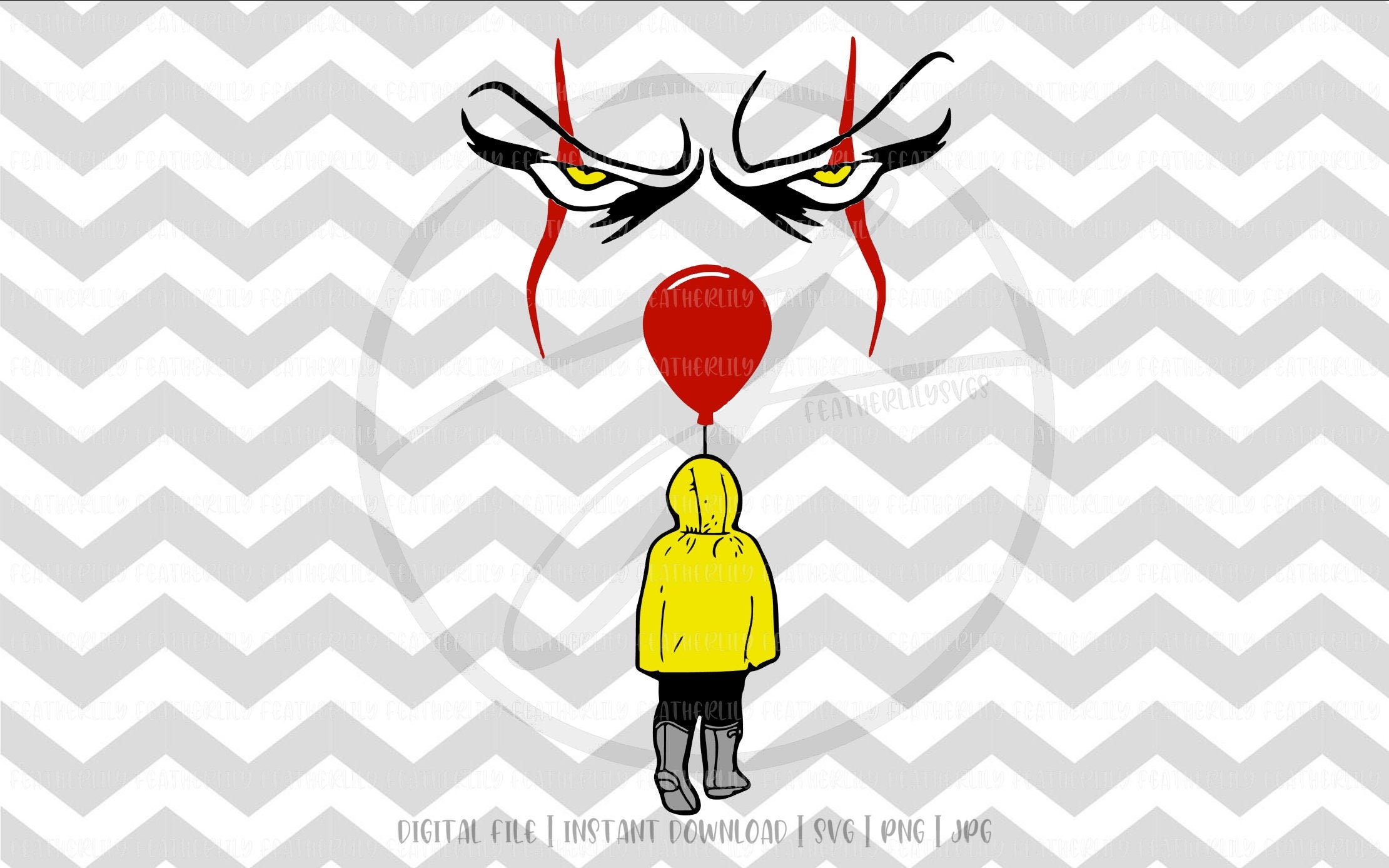 Pennywise Georgie IT Balloon Halloween Horror | Etsy