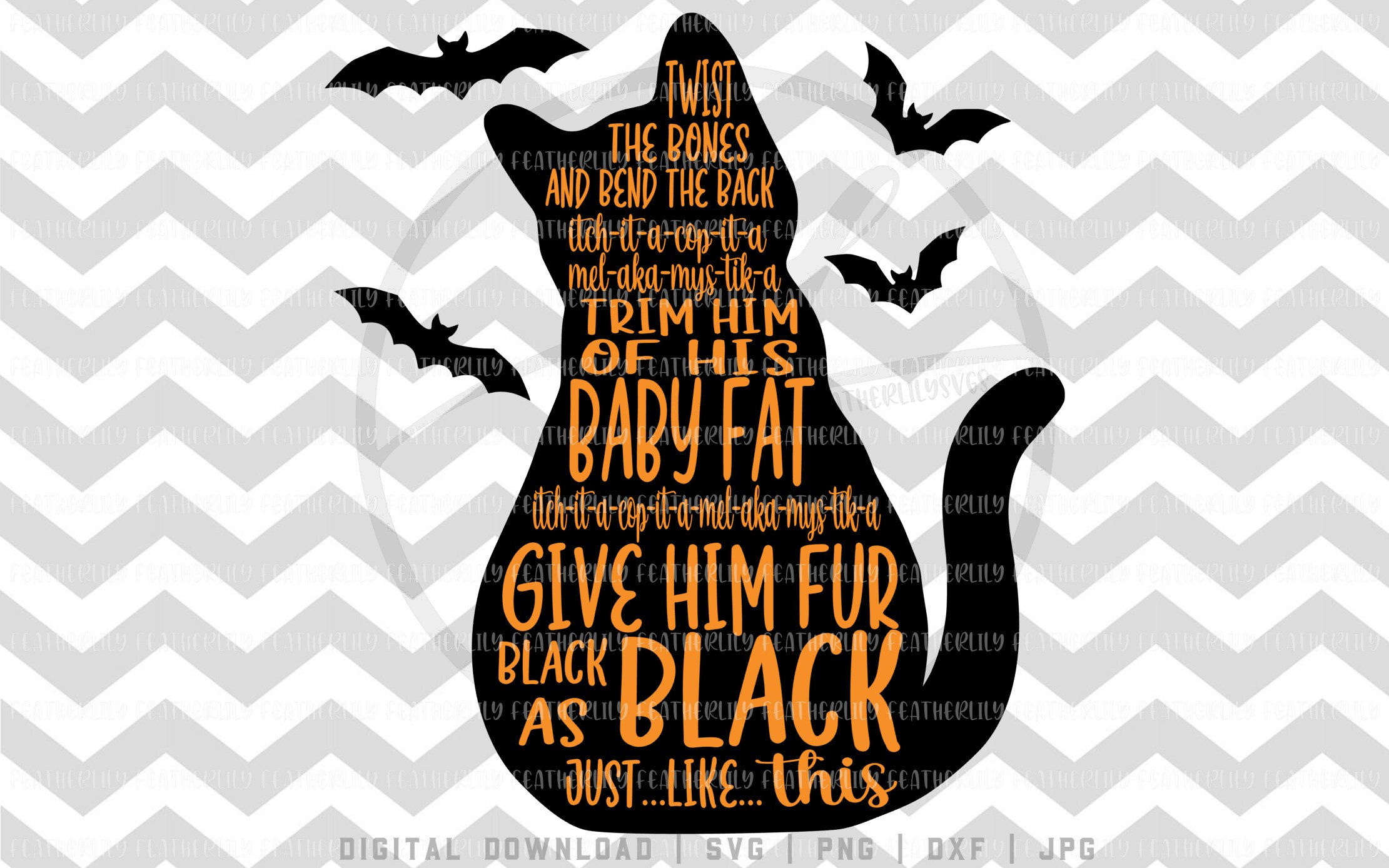 Bend His Bones Black Cat Binx Hocus Pocus SVG Spell - Etsy UK