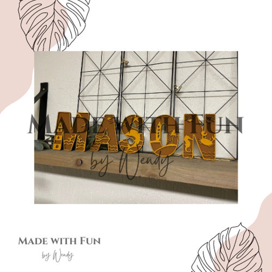 Laser Alphabet Beach Letters Beach Letters Laser Letters Nursery ...