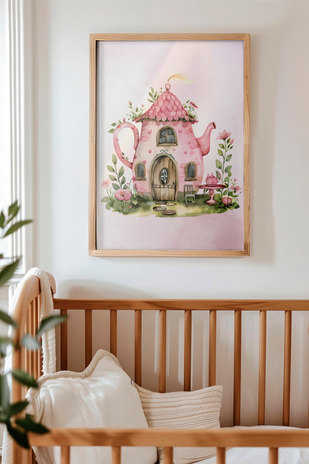 Elf House Poster, Girls Room Poster, Toddler Room Poster, Elf Garden ...