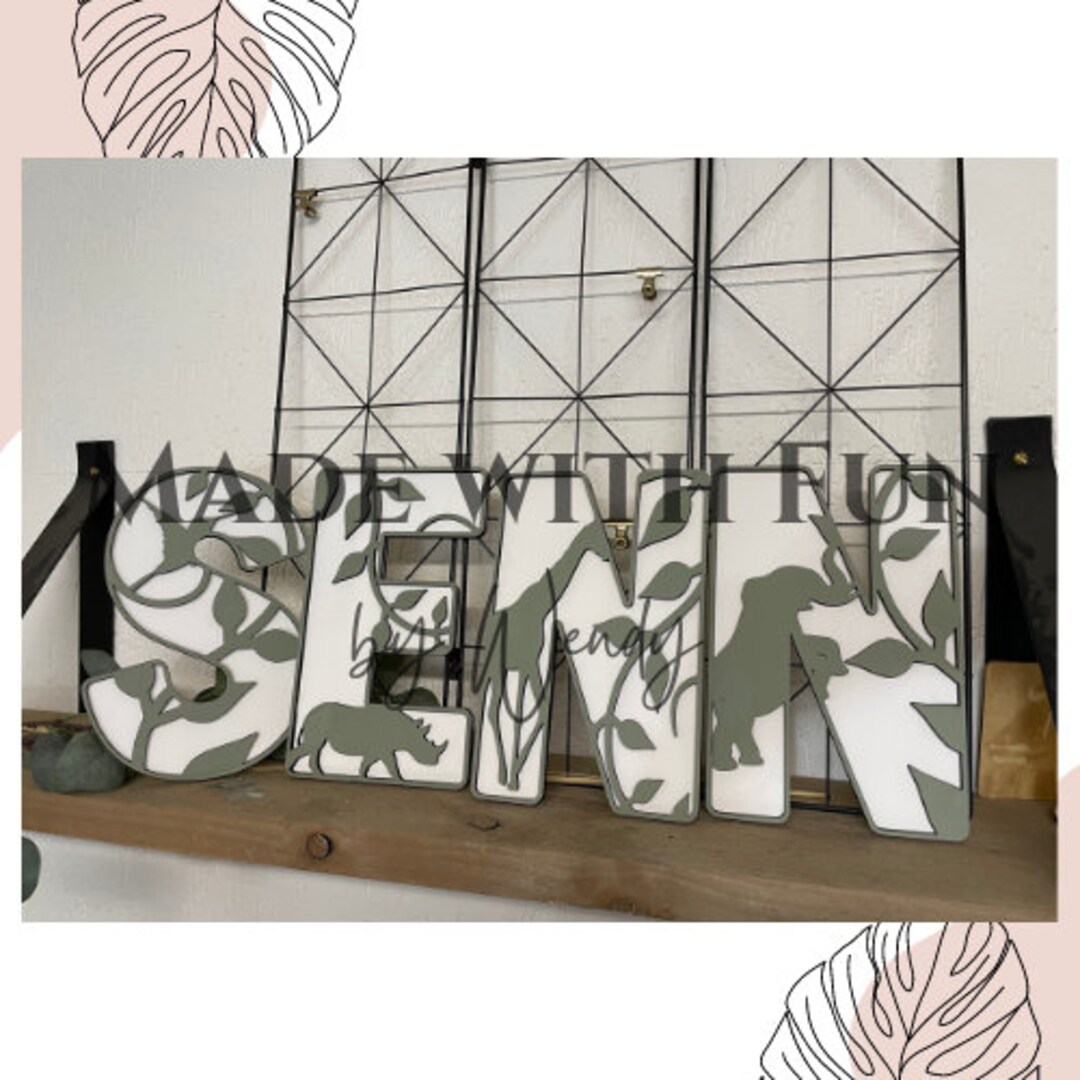 Laser Alphabet Extra - Jungle Letters - Safari Letters - Laser Letters ...