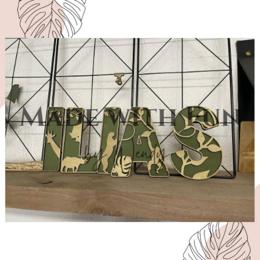 Laser Alphabet - Jungle Letters - Safari Letters - Laser Letters ...