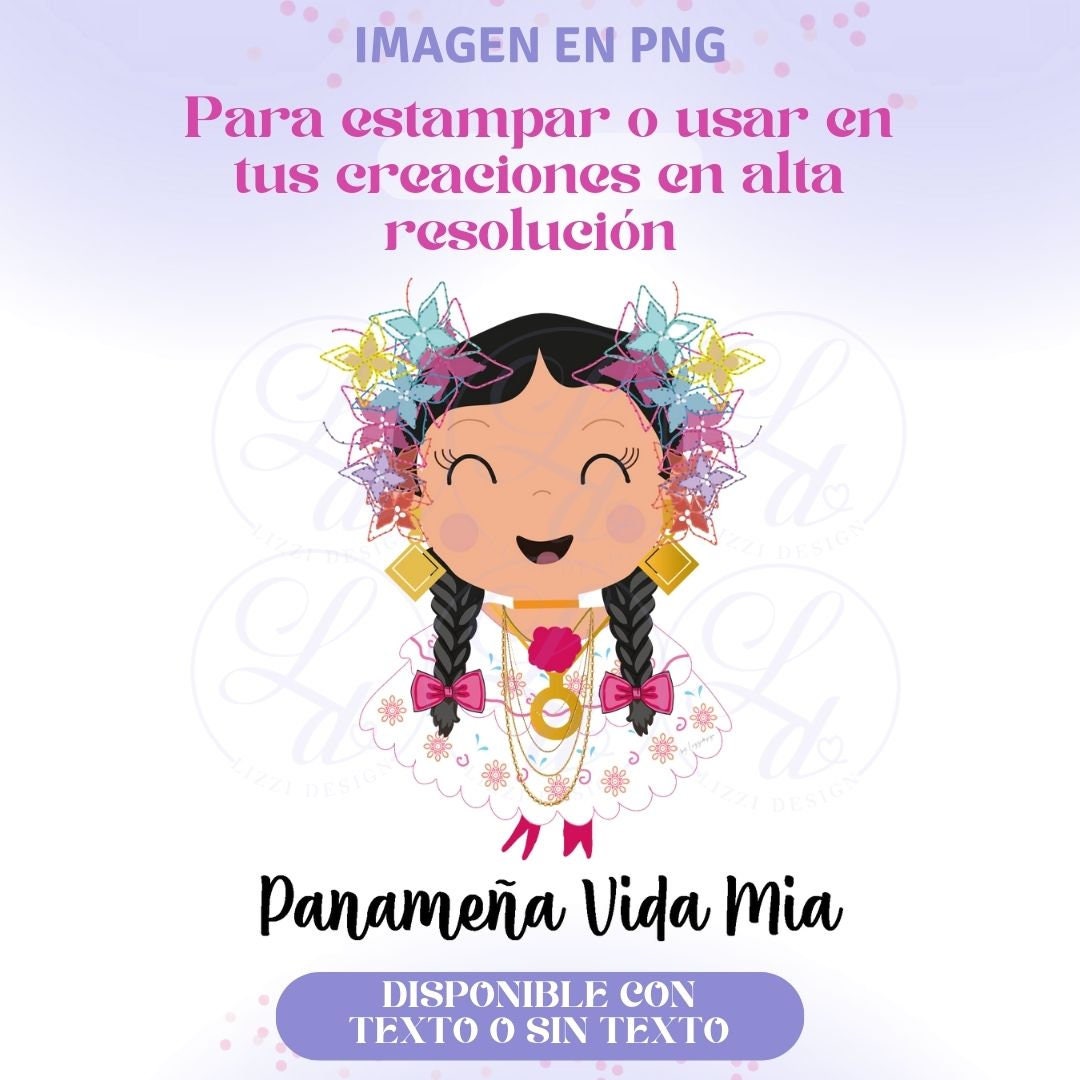 Ilustración de Pollera Panameña para estampados, sublimación, DTF y ...