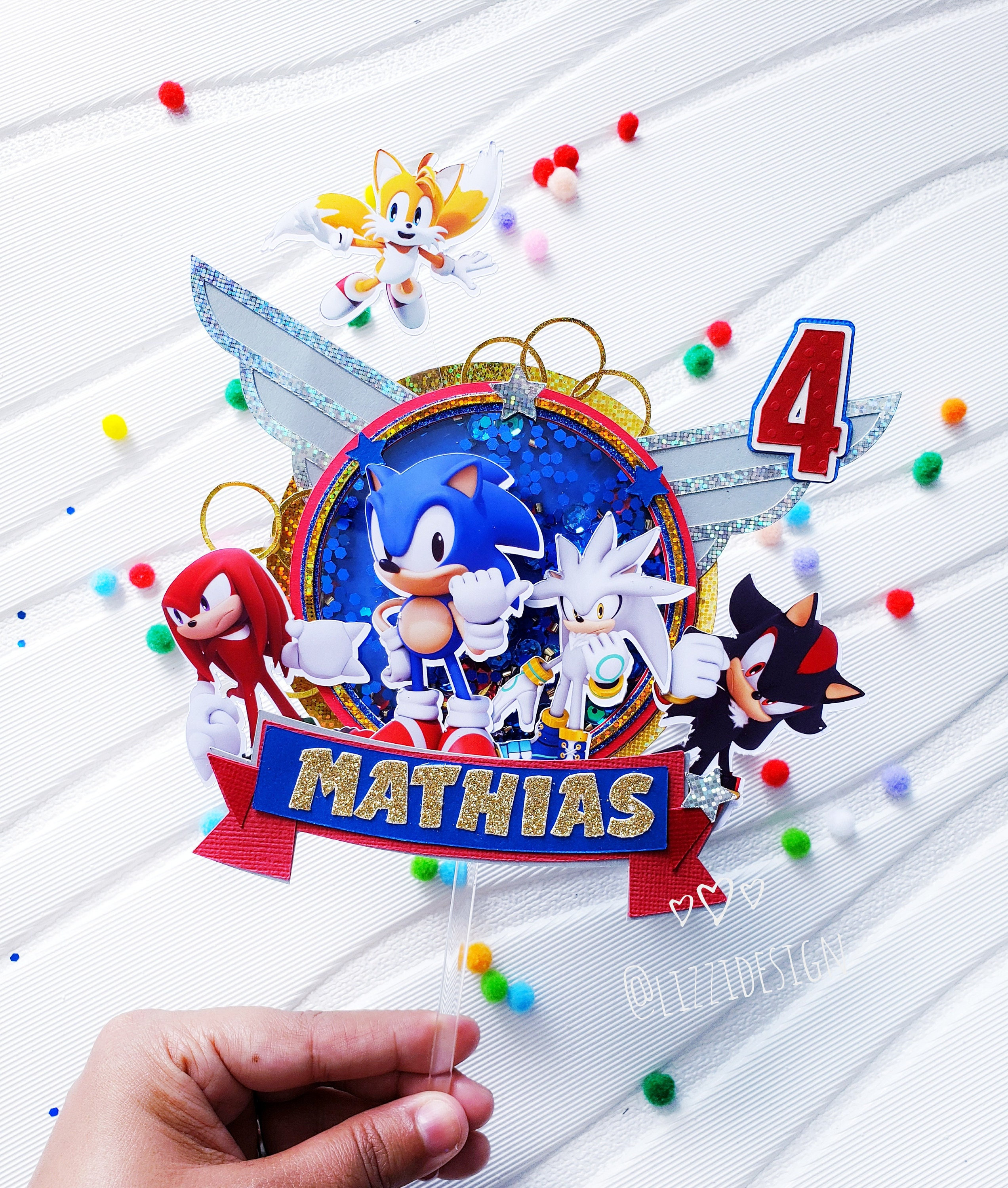 Caketopper En Capas Shaker Sonic Y Sus Amigos Archivo De Corte Svg Cut File Svg Caketopper