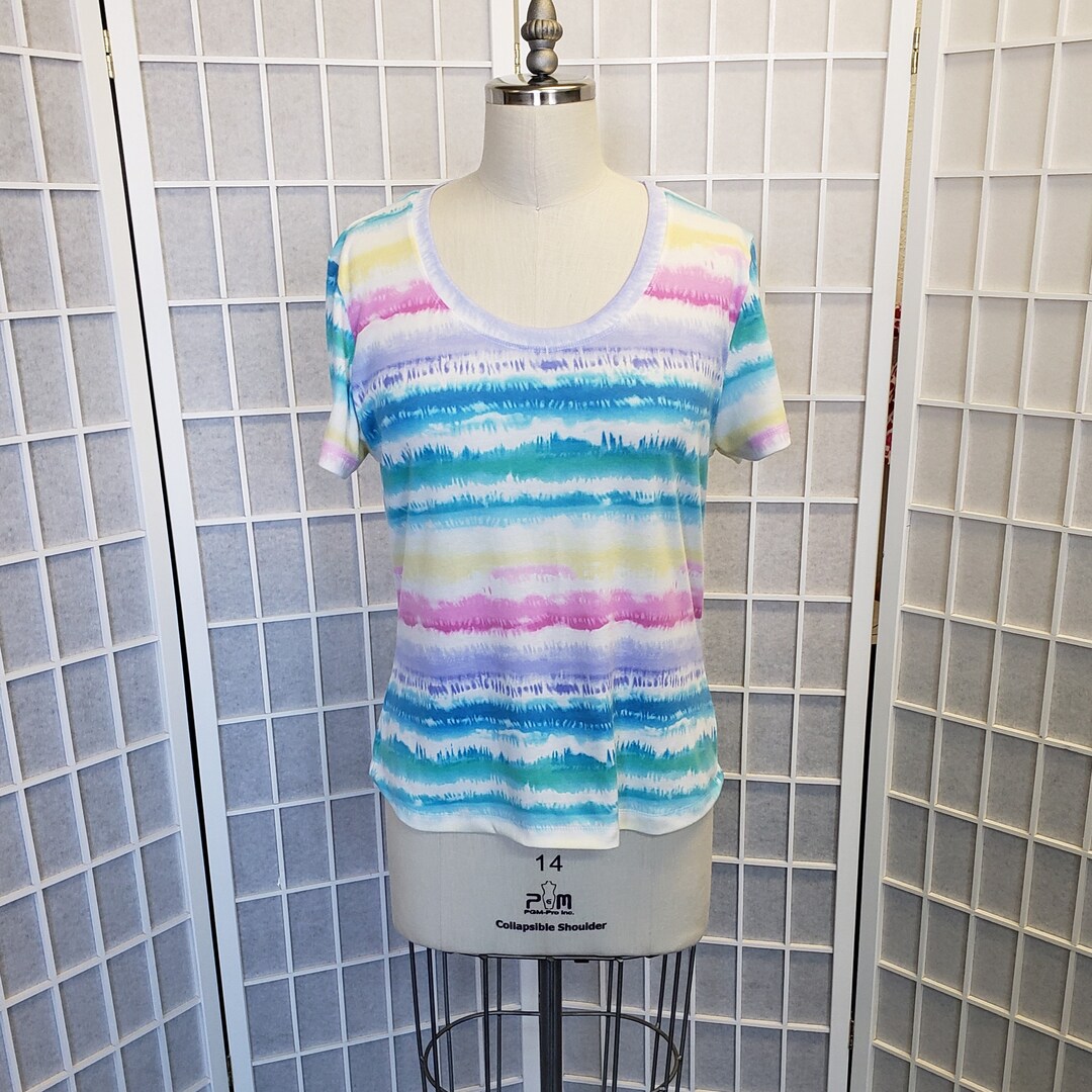 Watercolor Rainbow- Extra Small T-shirt- Bust 33" to 35"- Custom T ...