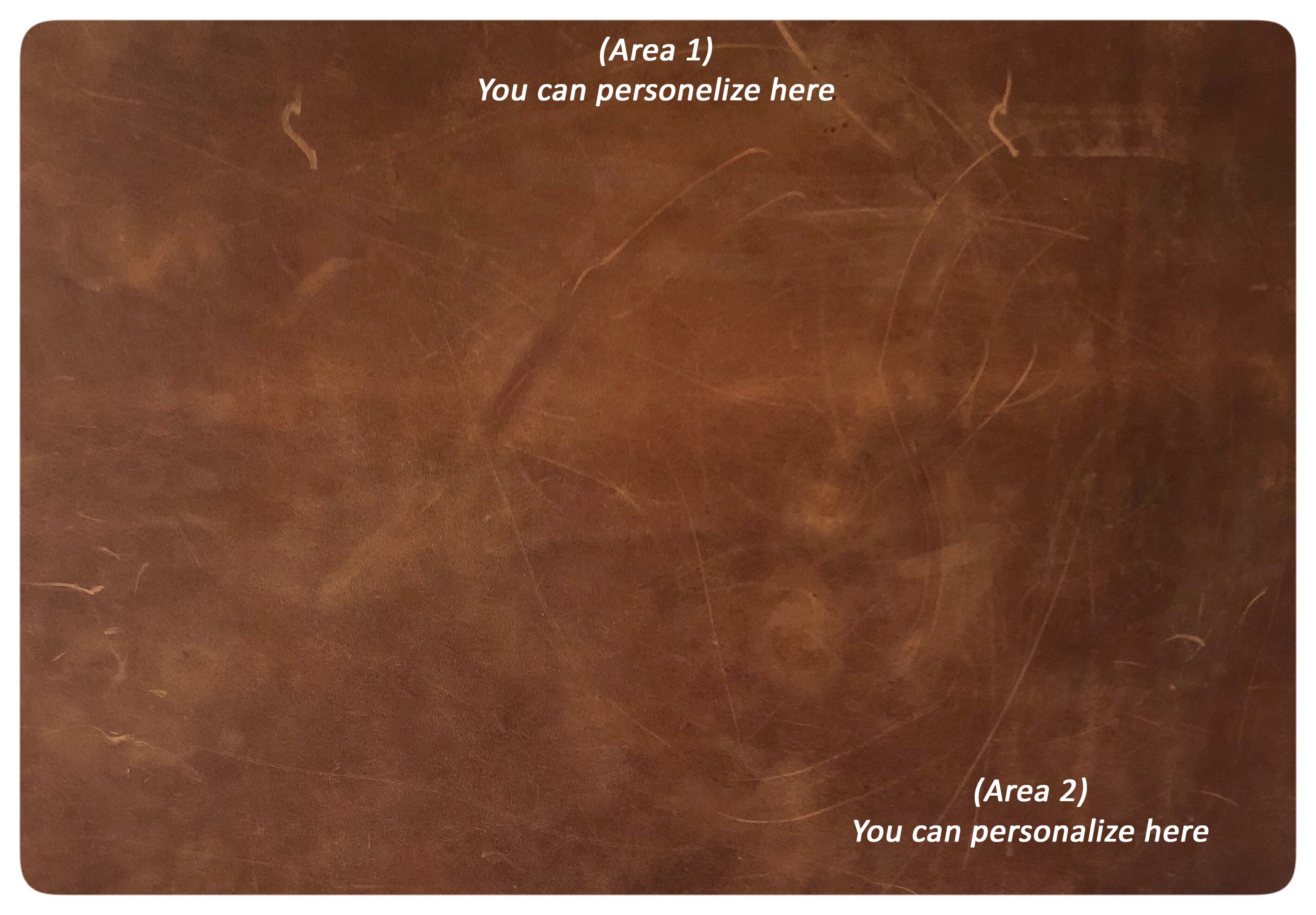 Personalized Genuine Leather Brown Desk Mat | Etsy