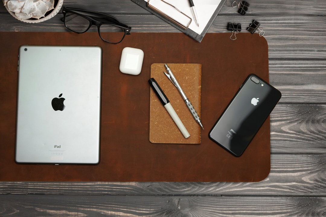 Personalized Genuine Leather Desk Mat ( You Can Request Special Size ...