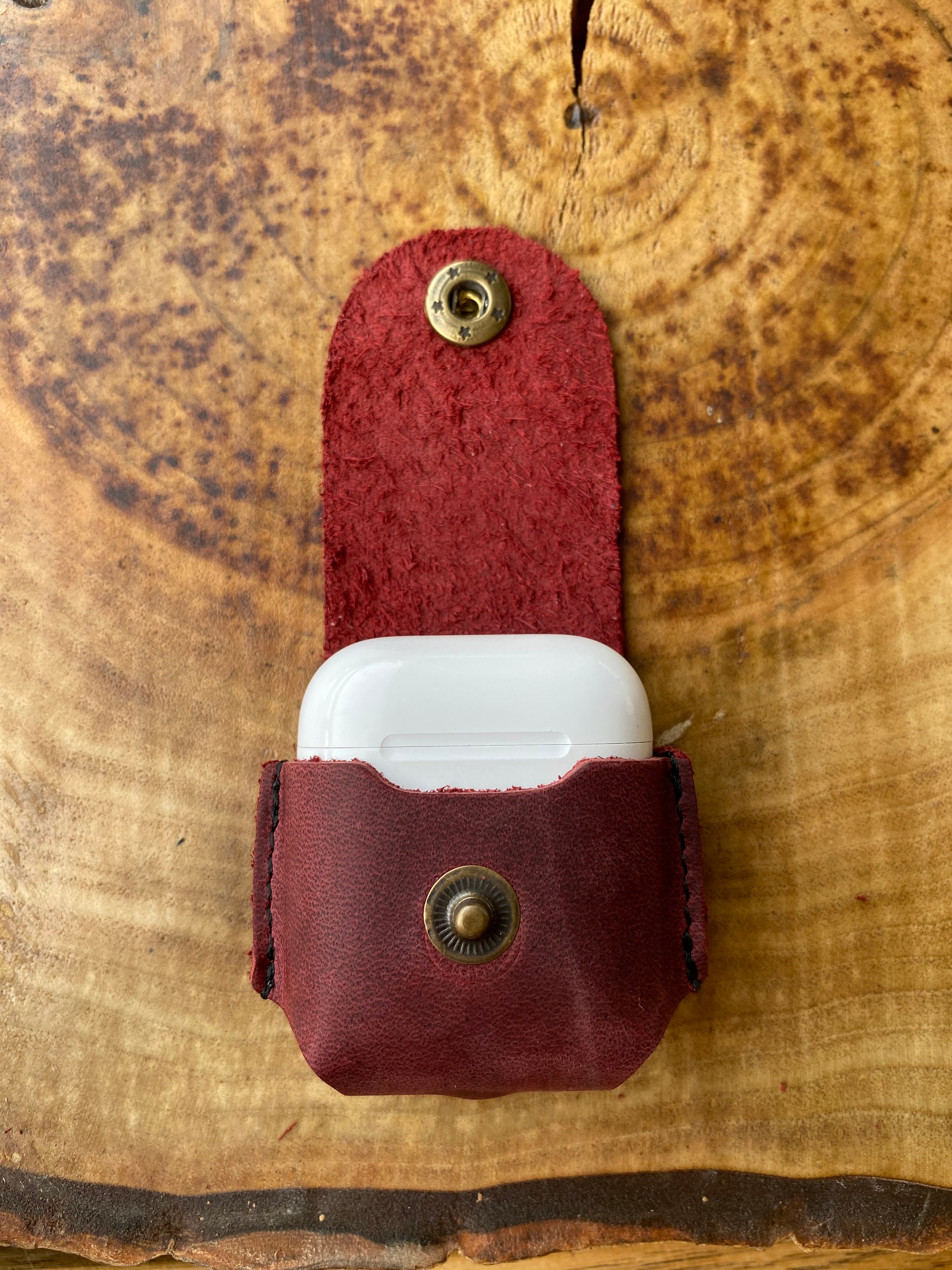 Customize Genuine Leather Airpods Cover - Etsy