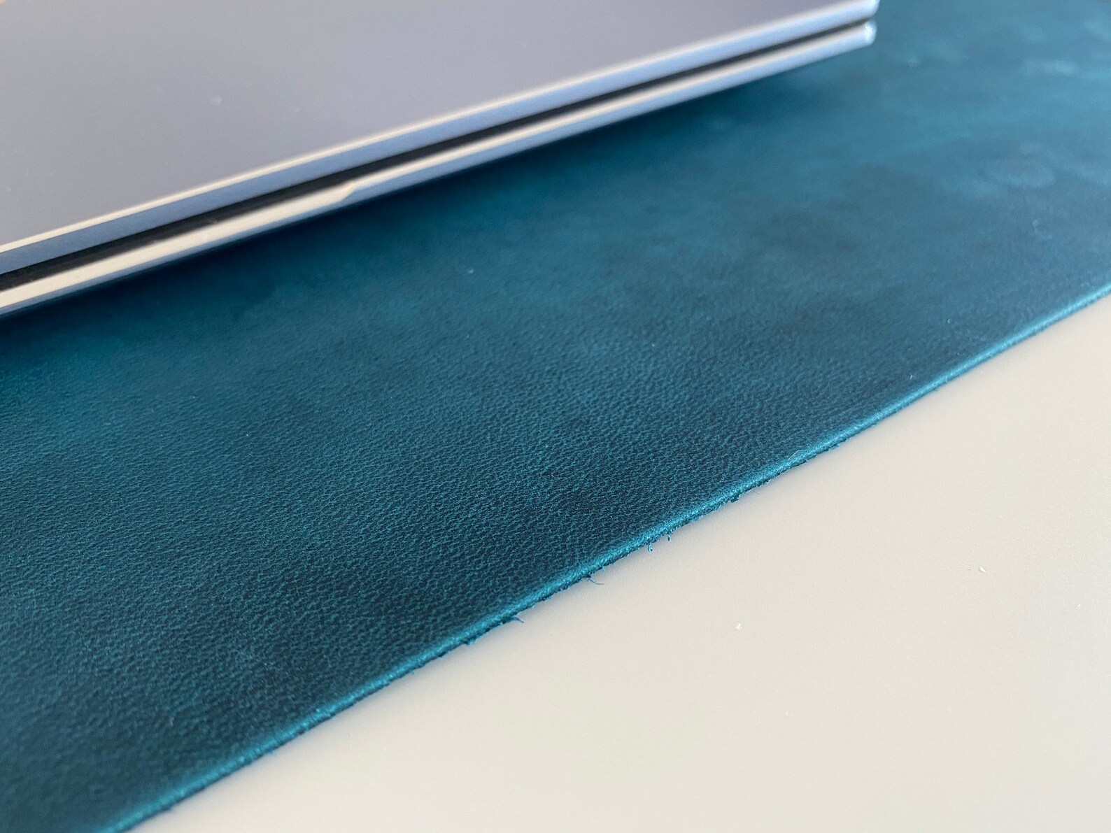 Personalized Genuine Leather Ocean Blue Desk Mat - Etsy