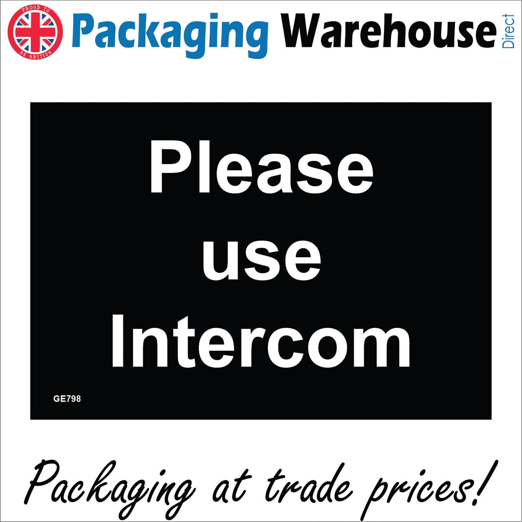 GE798 BL Please Use Intercom Sign Reception Police Station - Etsy