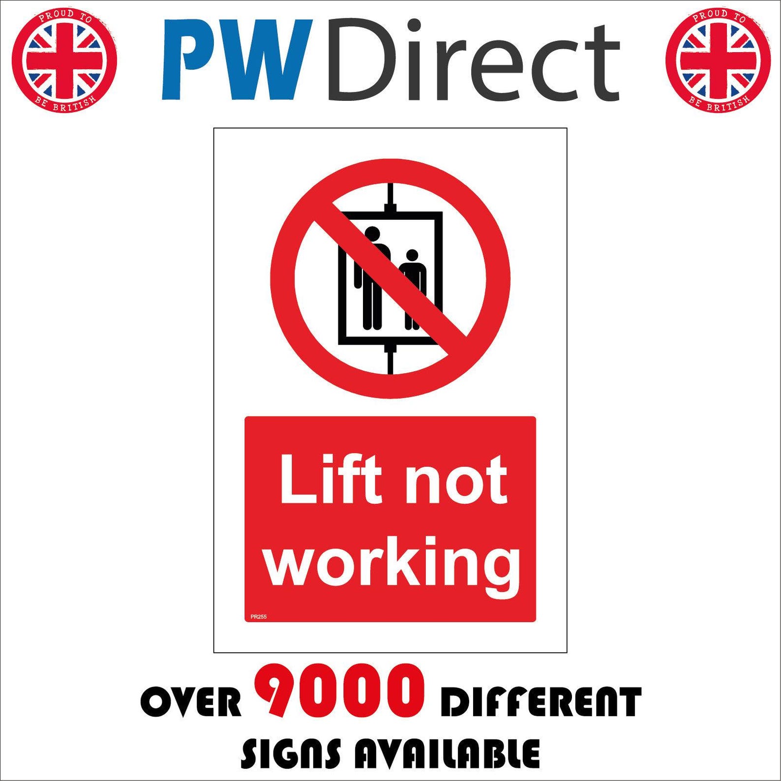 PR255 BP Lift Not Working Sign Broken Please Use Stairs Alternative ...