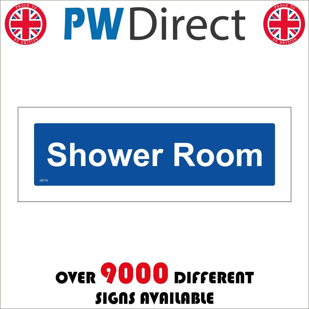 GE719-LL Shower Room Sign Door Plaque Mens Ladies Sauna Spa Washroom ...