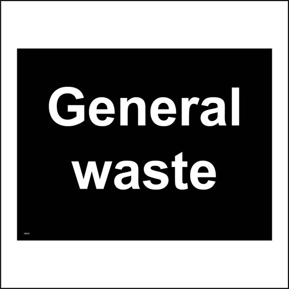 CS212-BL General Waste Part of Our Construction Sign Range - Etsy UK