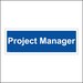 GE033-LL Project Manager Sign Door Plaque Construction Building Site ...