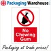 PR245 BP No Chewing Gum Allowed Restricted Area Do Not Eat Food or ...