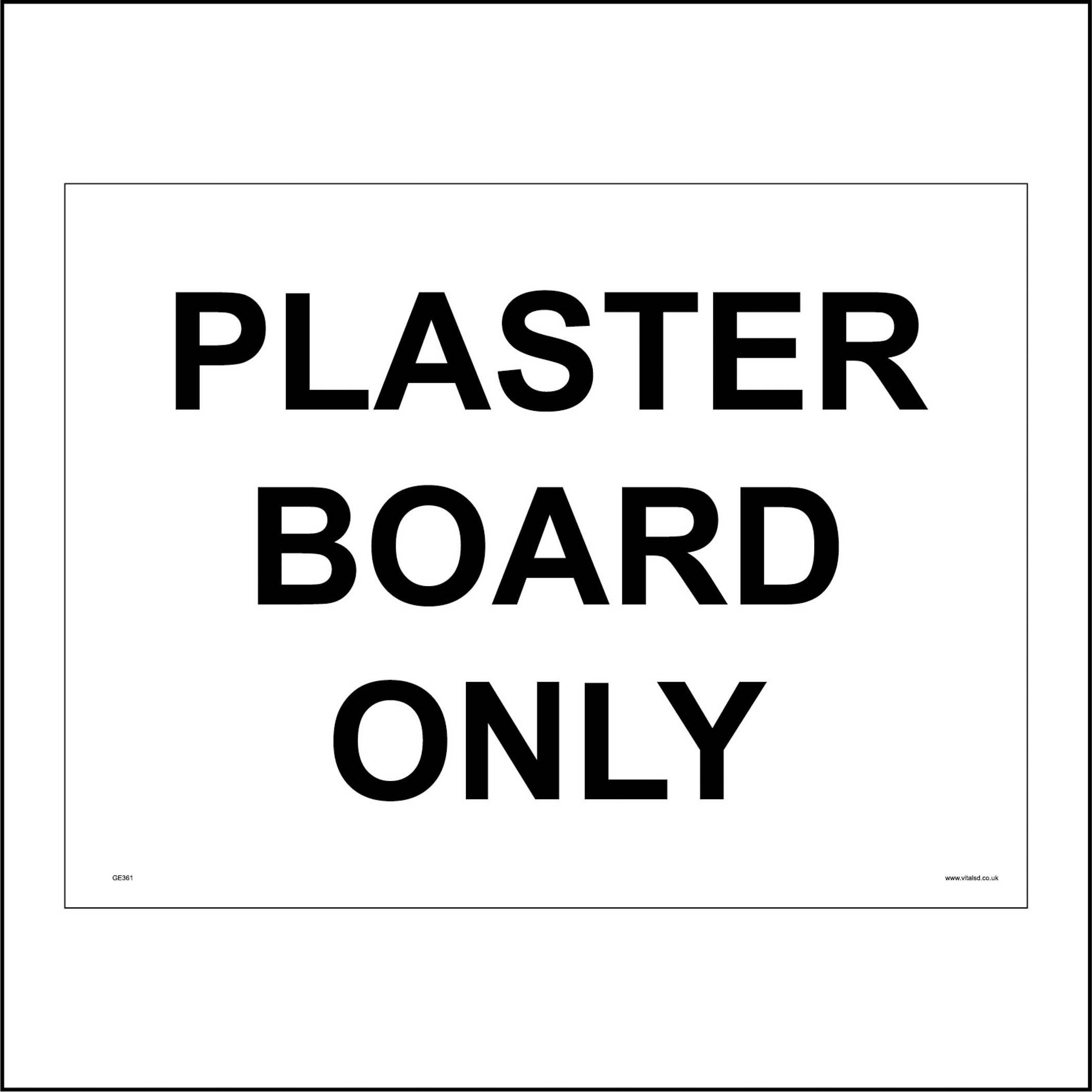 GE361-BL Plaster Board Only Sign Construction Building Site - Etsy UK