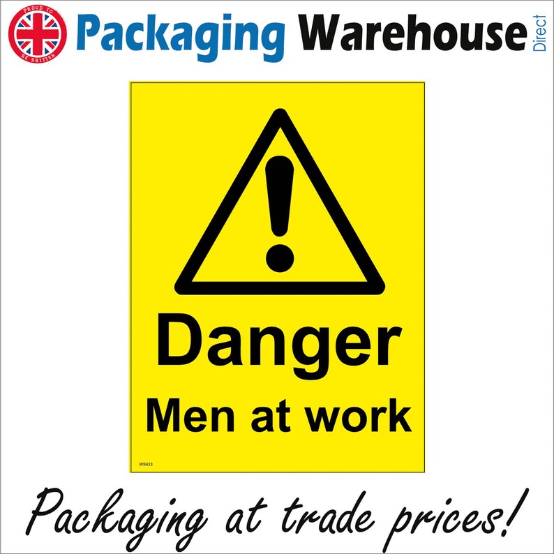 WS423 BP Danger Men at Work Sign Building Site People Tools - Etsy