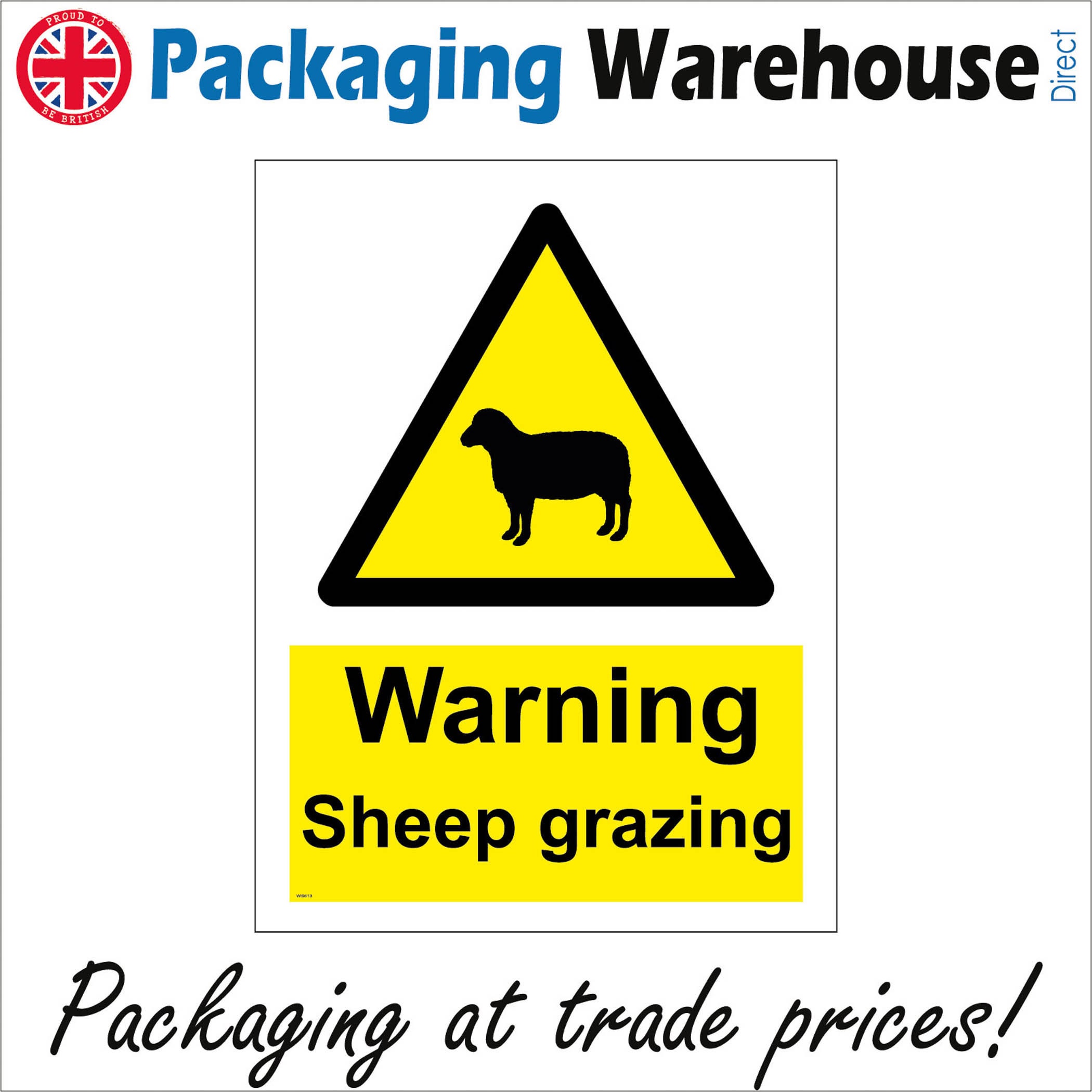 WS613 BP Warning Sheep Grazing Sign Farms Agriculture Lambs Spring ...