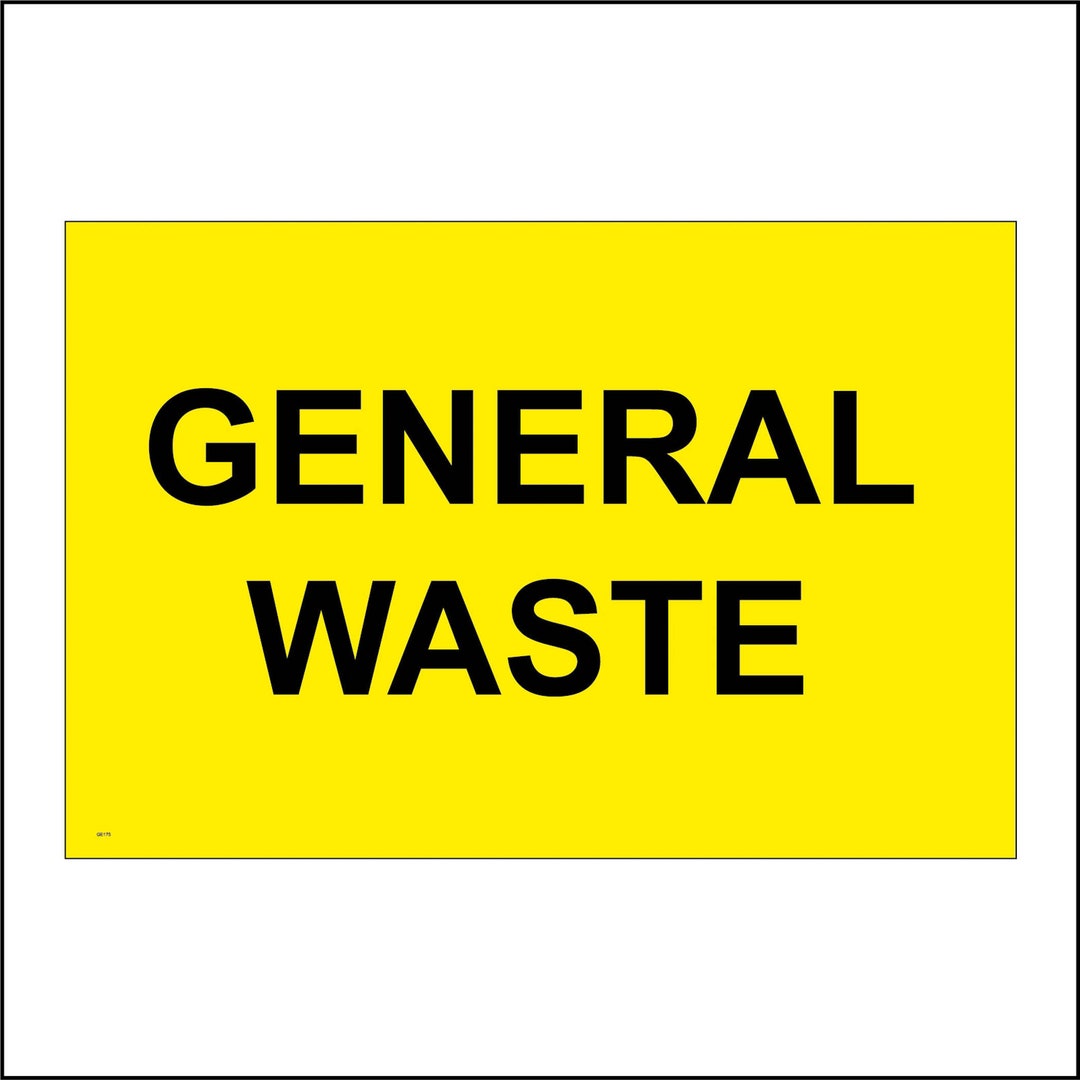 GE175-BL General Waste Sign Refuse Compost Recycle Garbage - Etsy UK