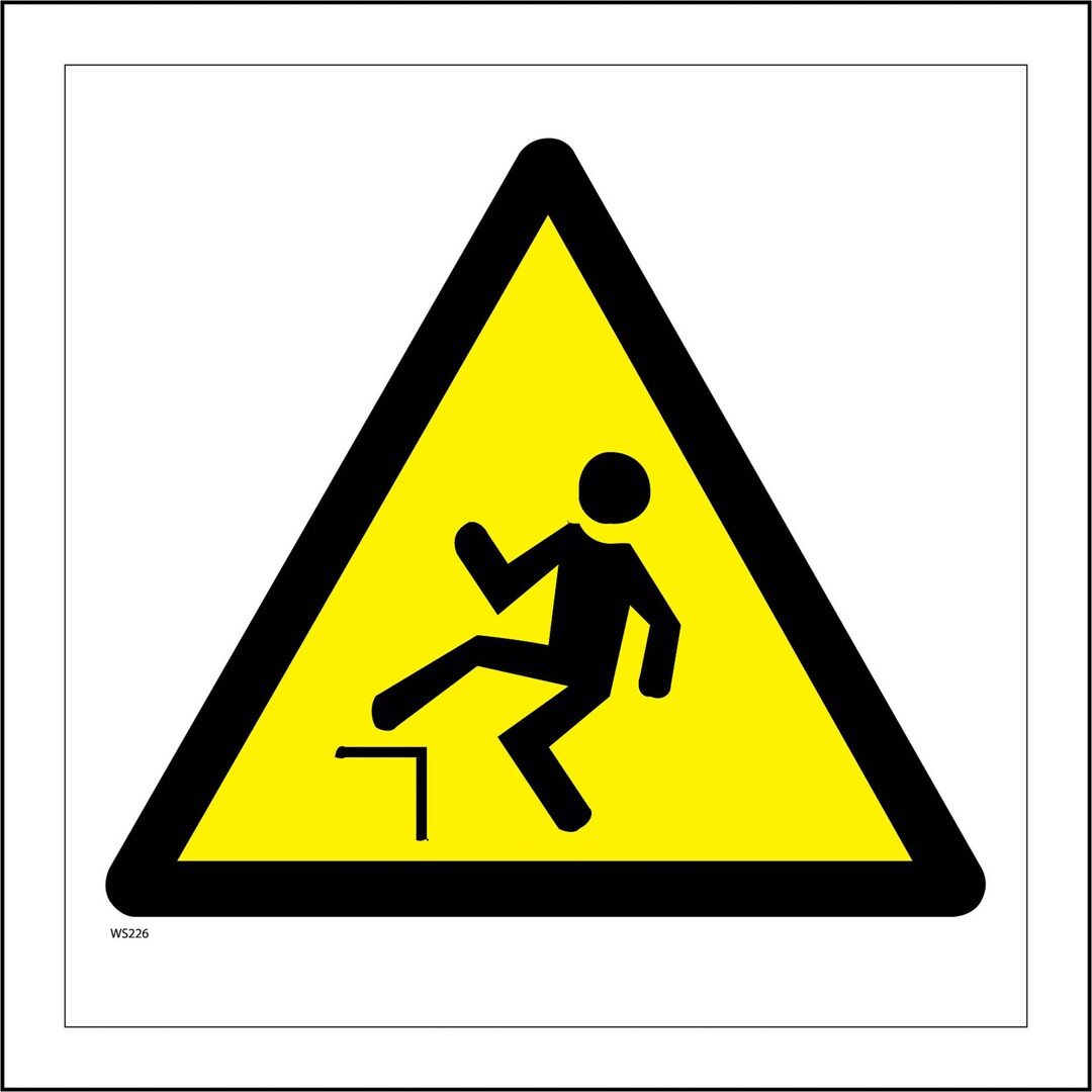 WS226 SQ Drop Warning Sign Do Not Stand Close to the Edge - Etsy
