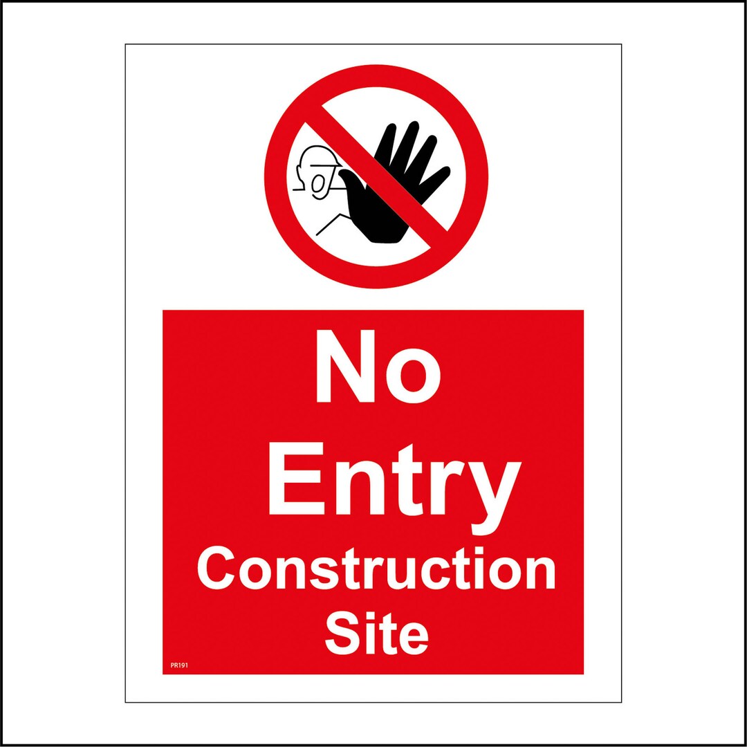 PR191 BP No Entry Construction Site Sign Building Industrial - Etsy UK