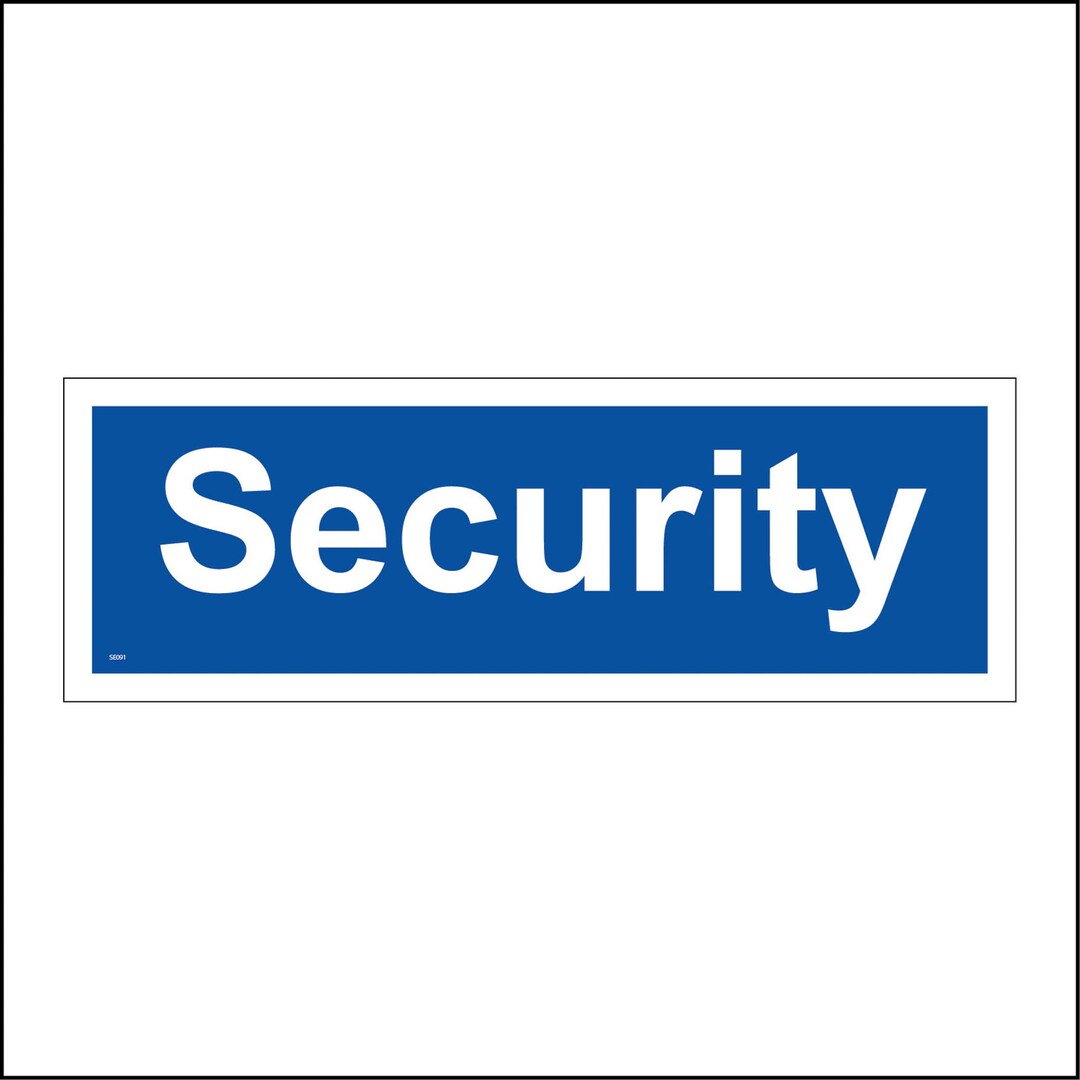 SE091-LL Security Sign Office Door Plaque Guard Doorman Bouncer Safety ...