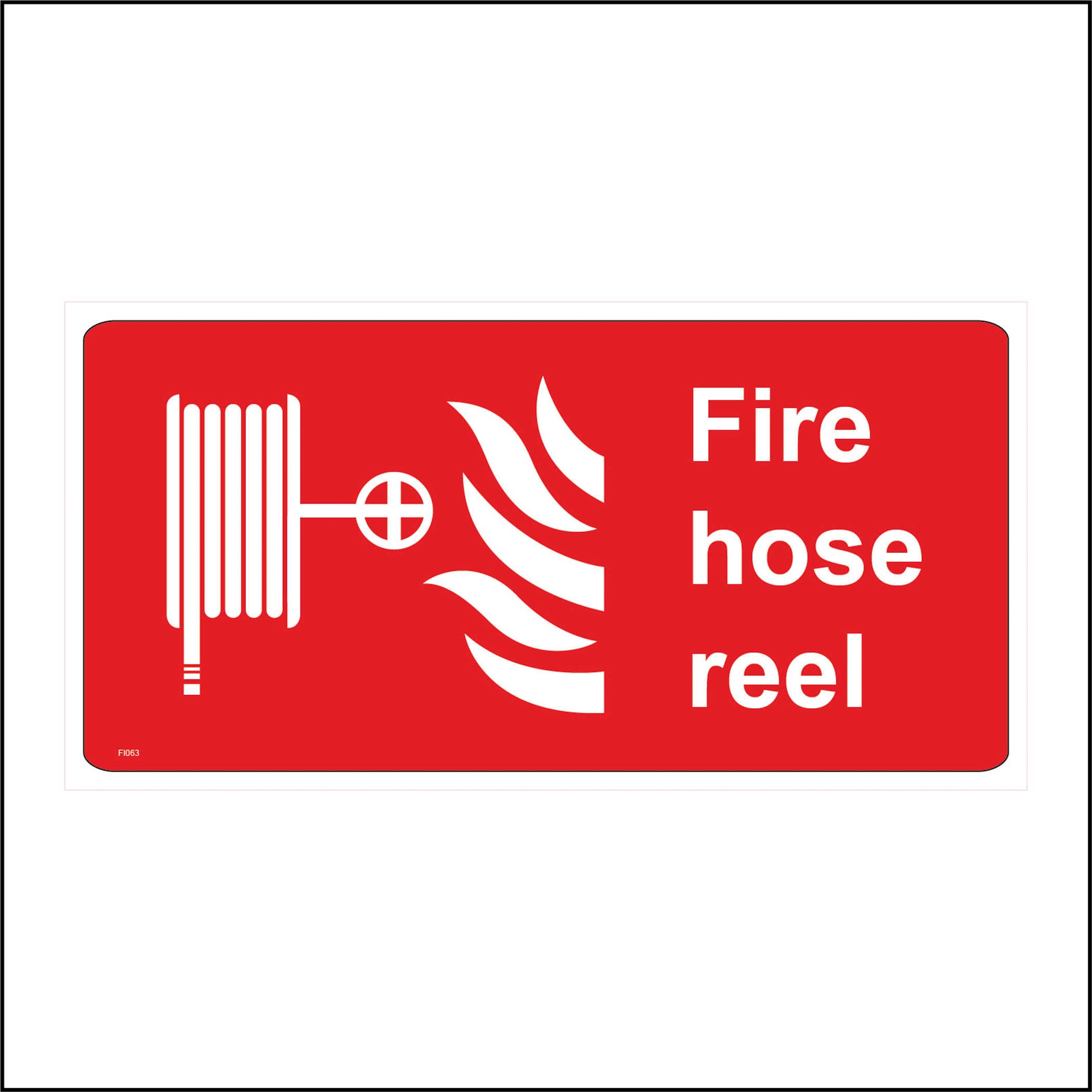 FI066 SL Fire Hose Reel Sign Hydrant Emergency Alarm Garage - Etsy