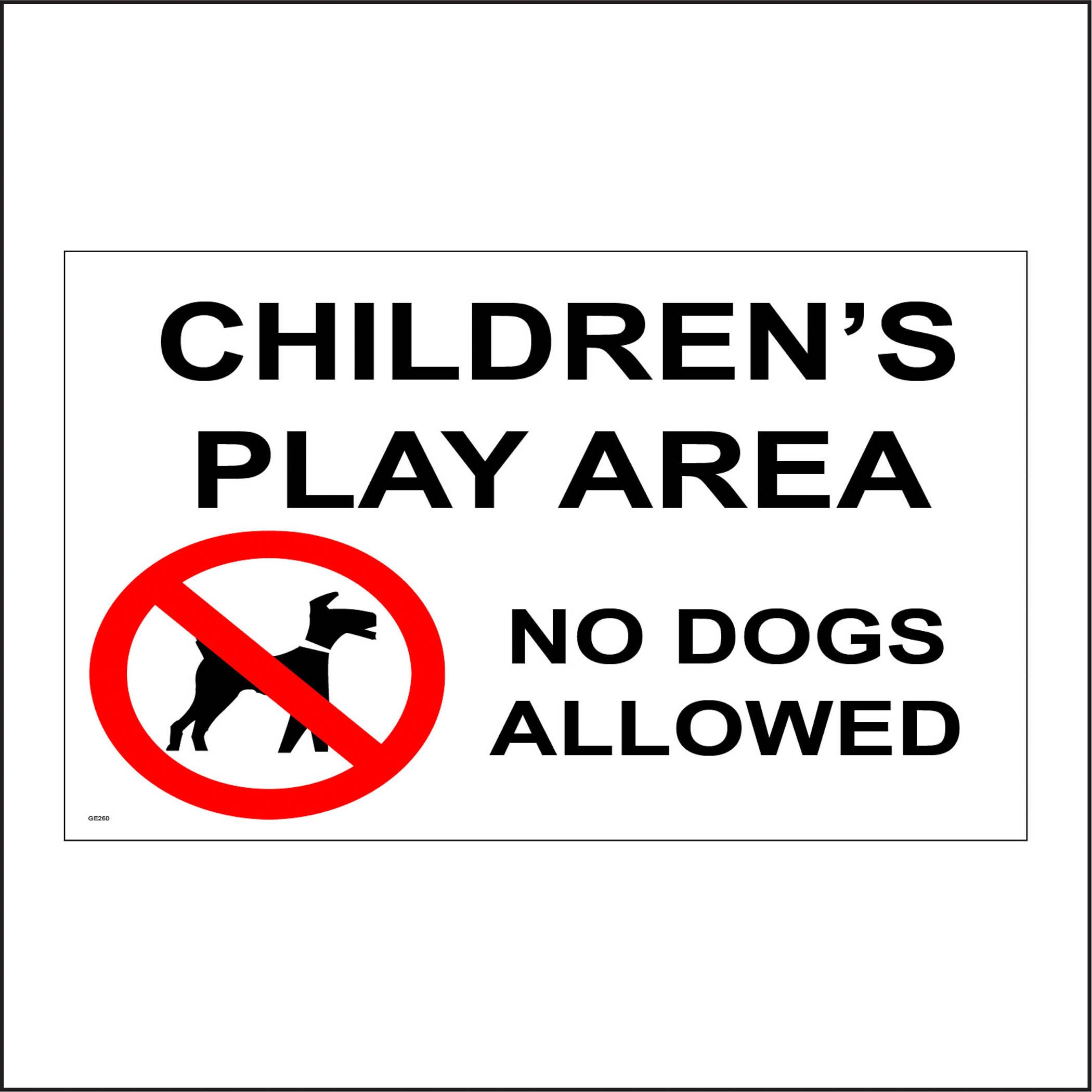 GE260-BL Children's Play Area No Dogs Allowed Sign Park - Etsy UK