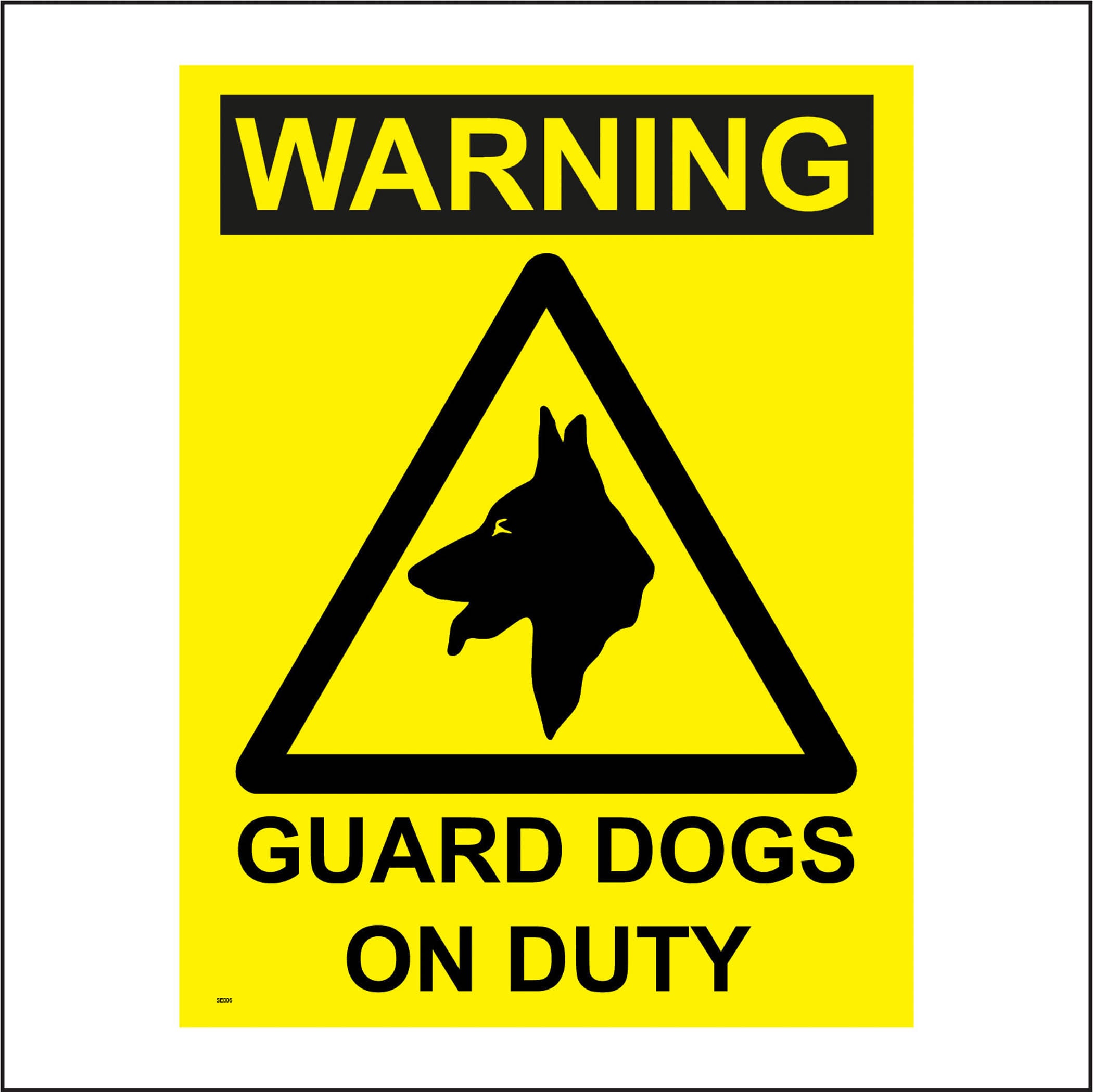 Warning Guard Dog Sign