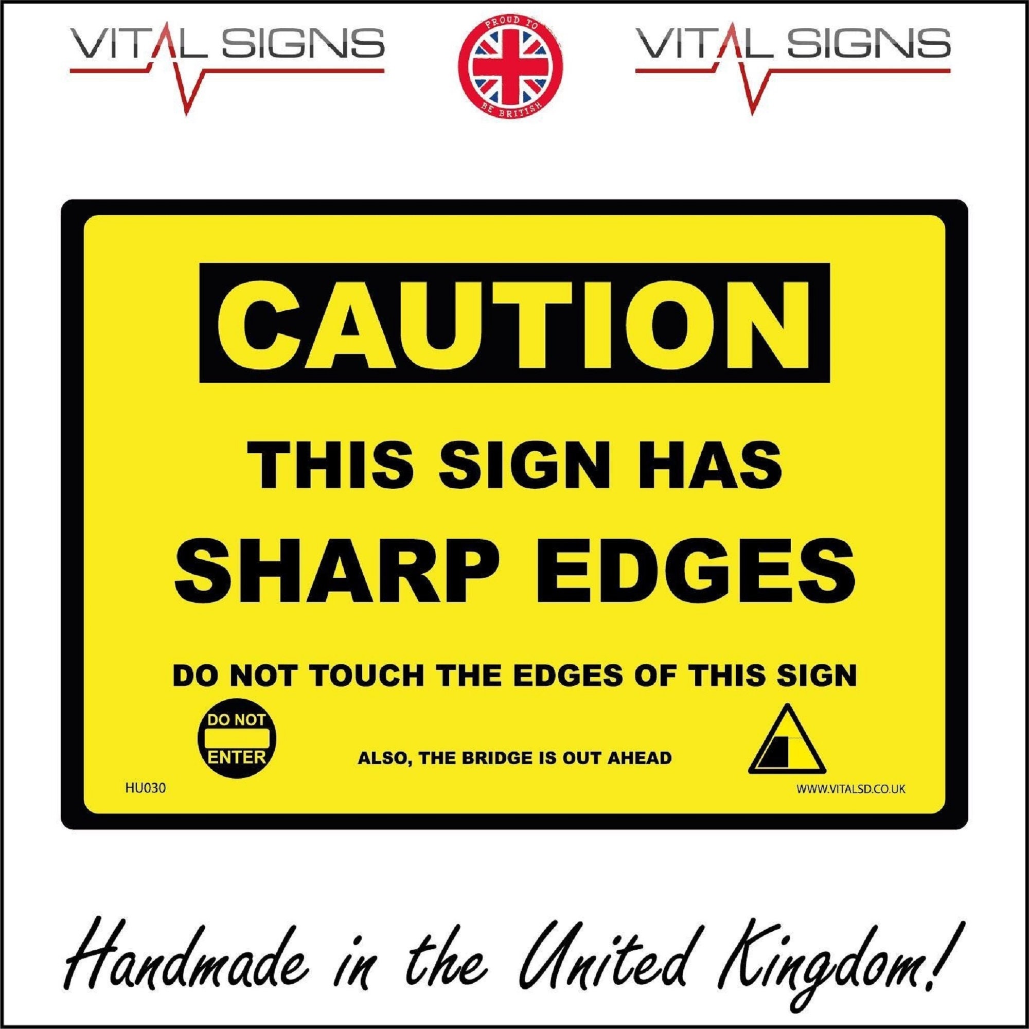HU030 Bl-caution This Sign Has Sharp Edges Workshop Shed Wall - Etsy