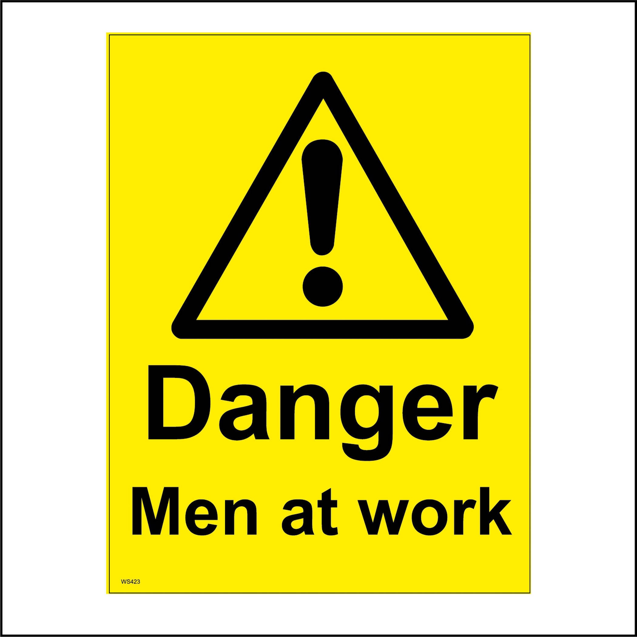 WS423 BP Danger Men at Work Sign Building Site People Tools - Etsy