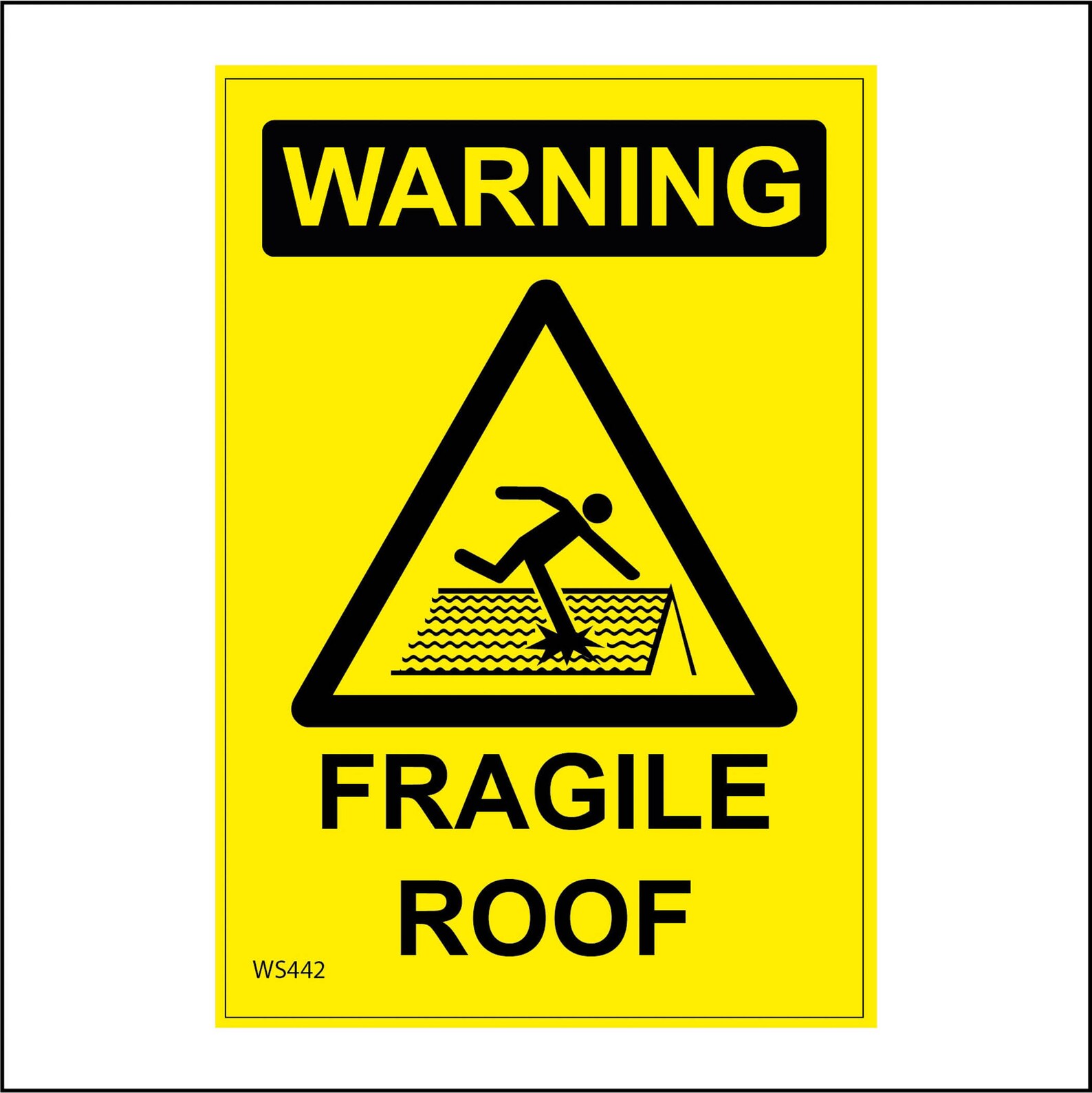 WS442 BP Warning Fragile Roof Sign House Warehouse Uneven - Etsy