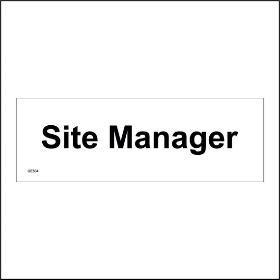GE504-LL Site Manager Sign Door Wall Plaque Construction - Etsy